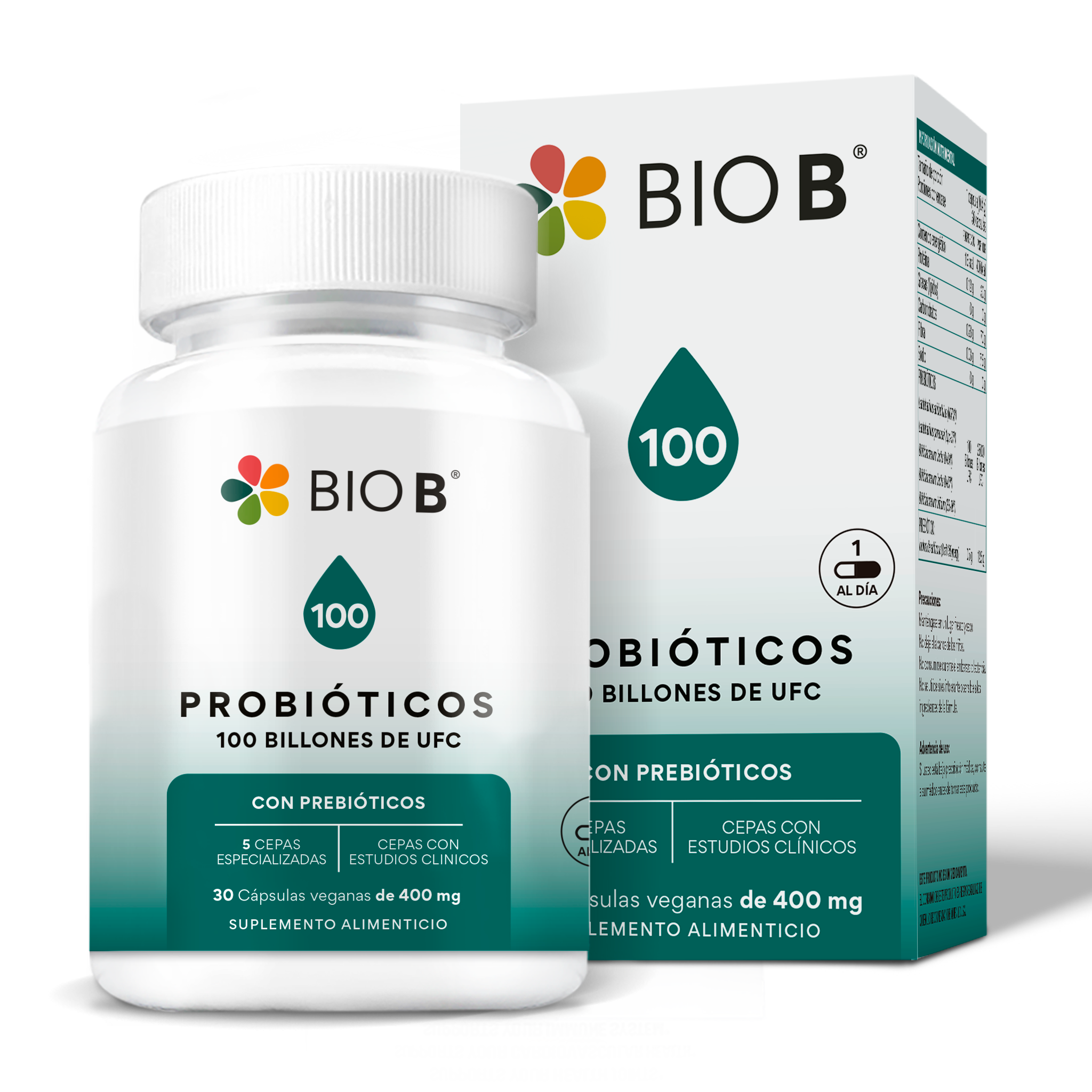 PROBIÓTICOS 100 BILLONES – Bio B Suplementos
